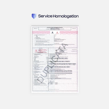 Homologation et certificat de conformité (COC) Fiat